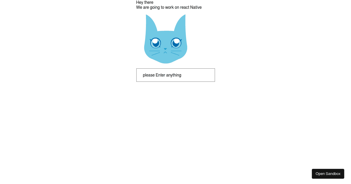 React-native-learning - Codesandbox React-native-learning - Codesandbox