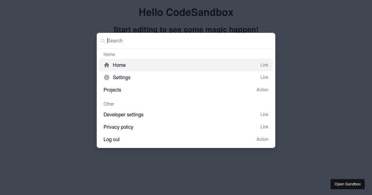 spotlight - Codesandbox