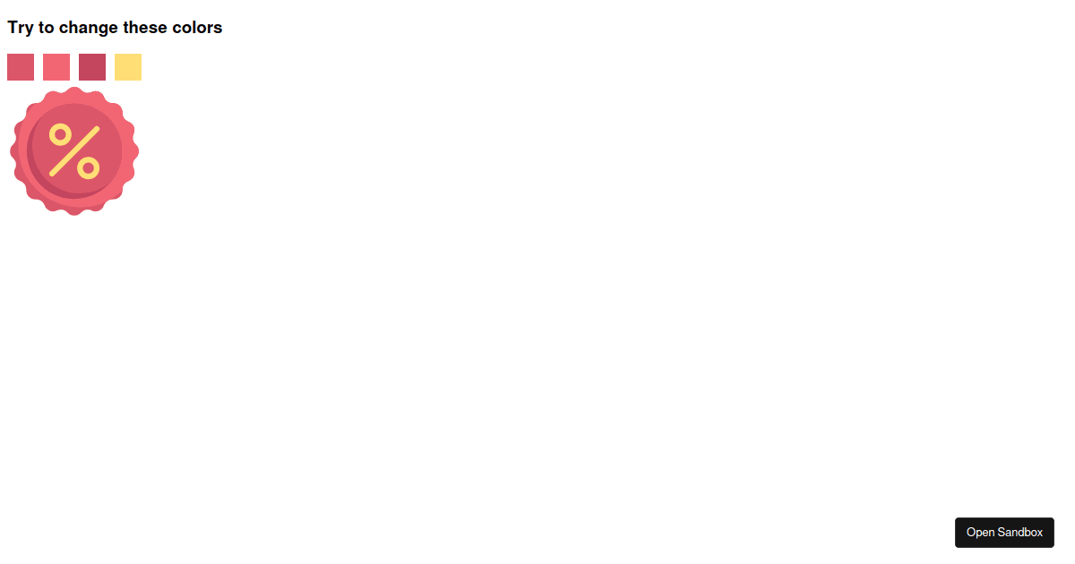 replace colors in svg - Codesandbox