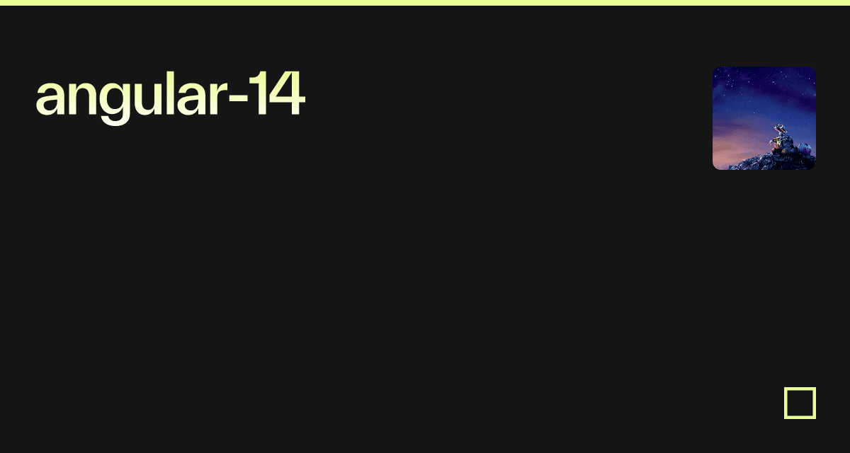 angular-14 - Codesandbox