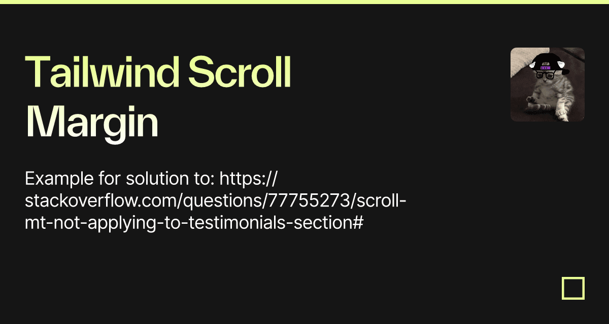 Tailwind Scroll Margin - Codesandbox