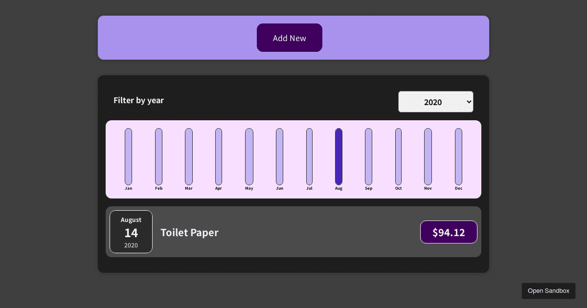 Expense Tracker - REACT - Codesandbox Expense Tracker - REACT - Codesandbox