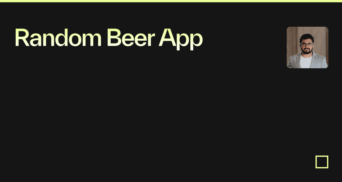 Random Beer App - Codesandbox