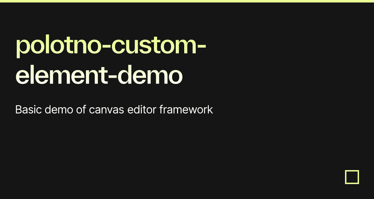 polotno-custom-element-demo - Codesandbox