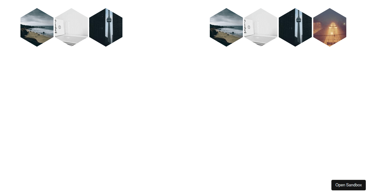 React Honeycomb Static Example Forked Codesandbox