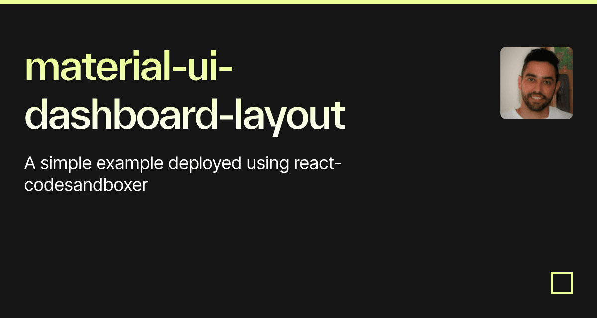 material-ui-dashboard-layout - Codesandbox