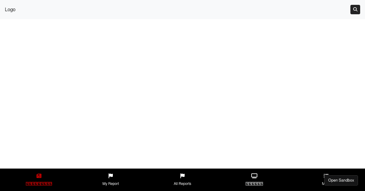 Mobile button Navbar - Codesandbox