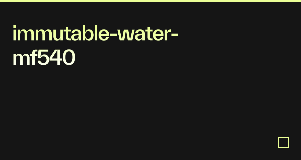 immutable-water-mf540 - Codesandbox