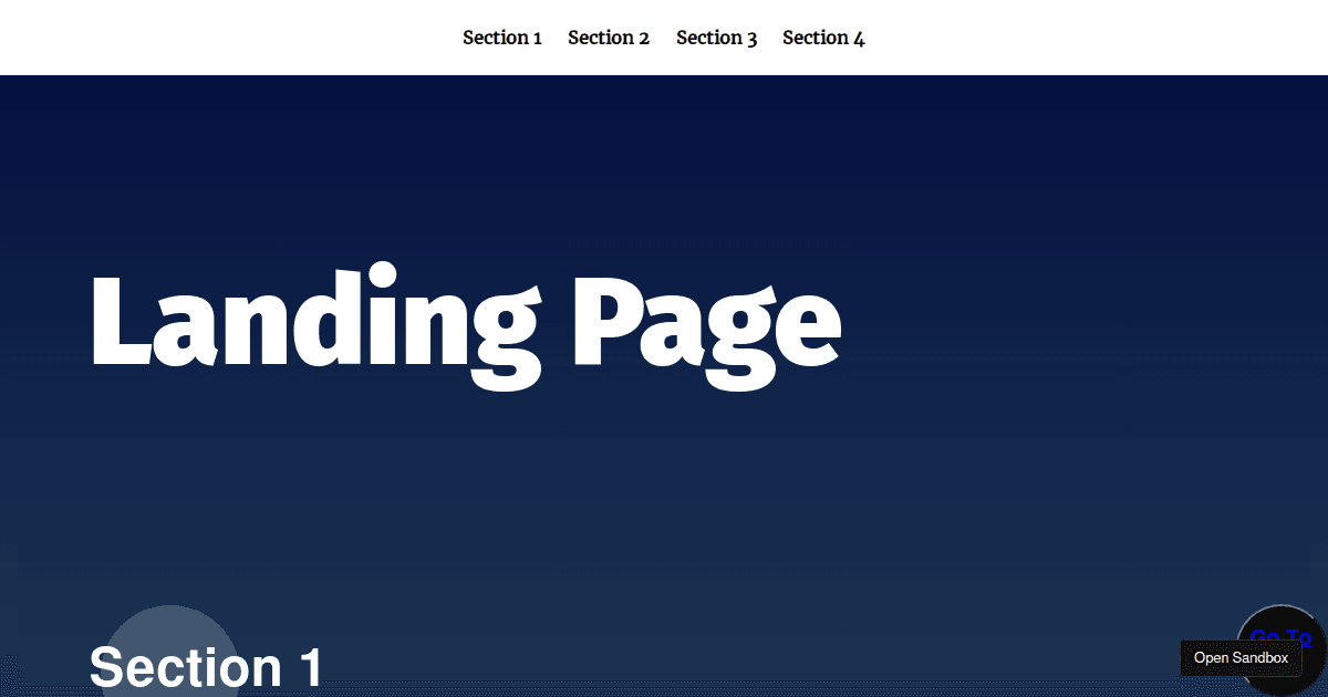 Udacity/ landing page - Codesandbox