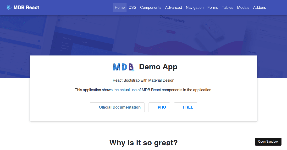 mdb-react-example - Codesandbox