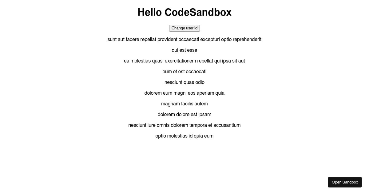 react - Codesandbox