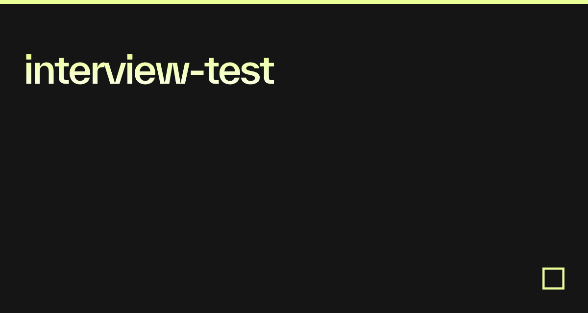 interview-test - Codesandbox