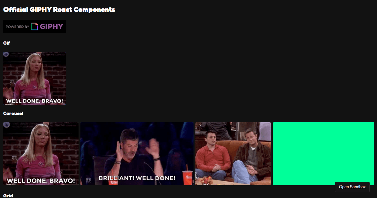 @giphy/react-components (forked) - Codesandbox
