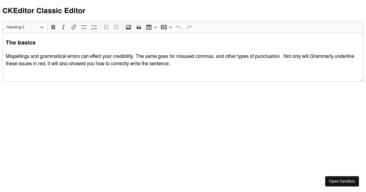grammarly-example-editor-sdk-ckeditor-imperative - Codesandbox