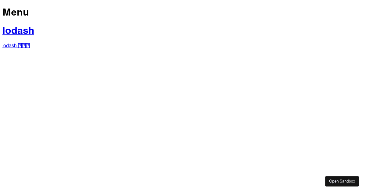 lodash - Codesandbox