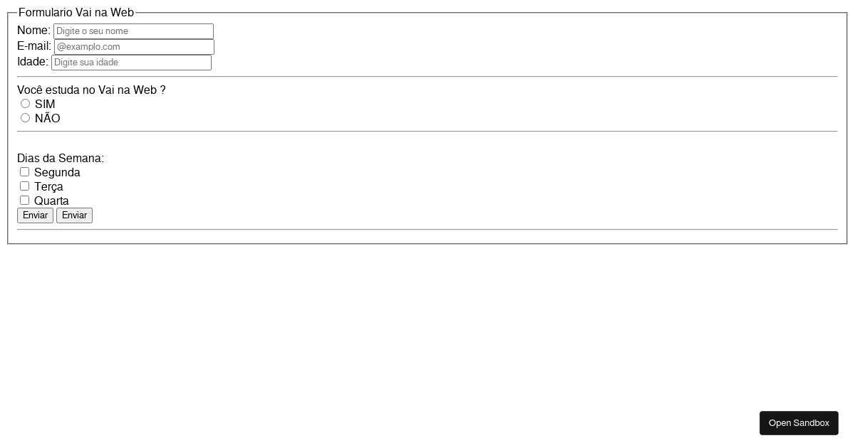 Formulario da Turma - Codesandbox