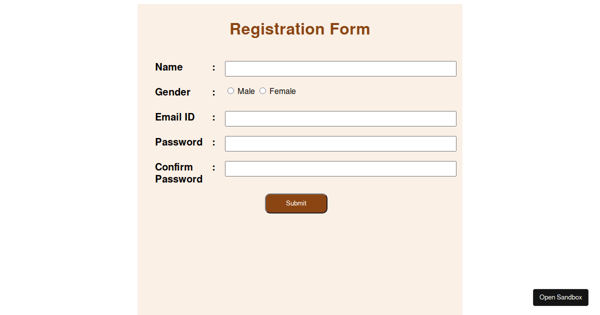 Registration Form_Assessment 1 - Codesandbox