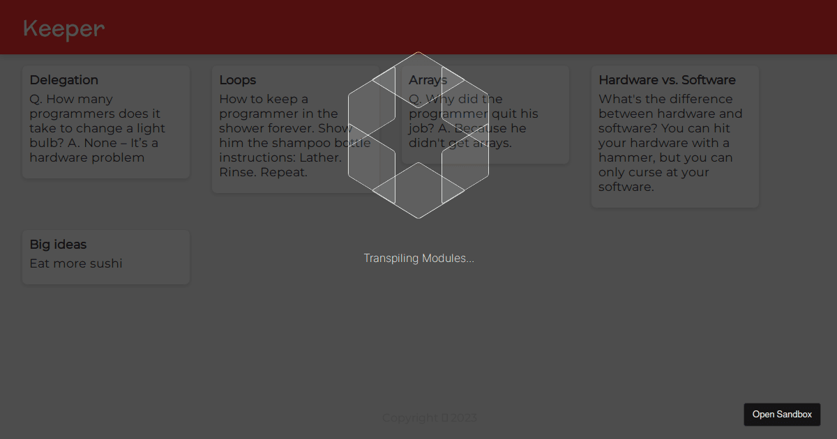 keeper-app-part-2-practice - Codesandbox