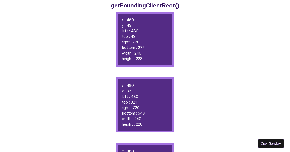 getBoundingClientRect_position - Codesandbox