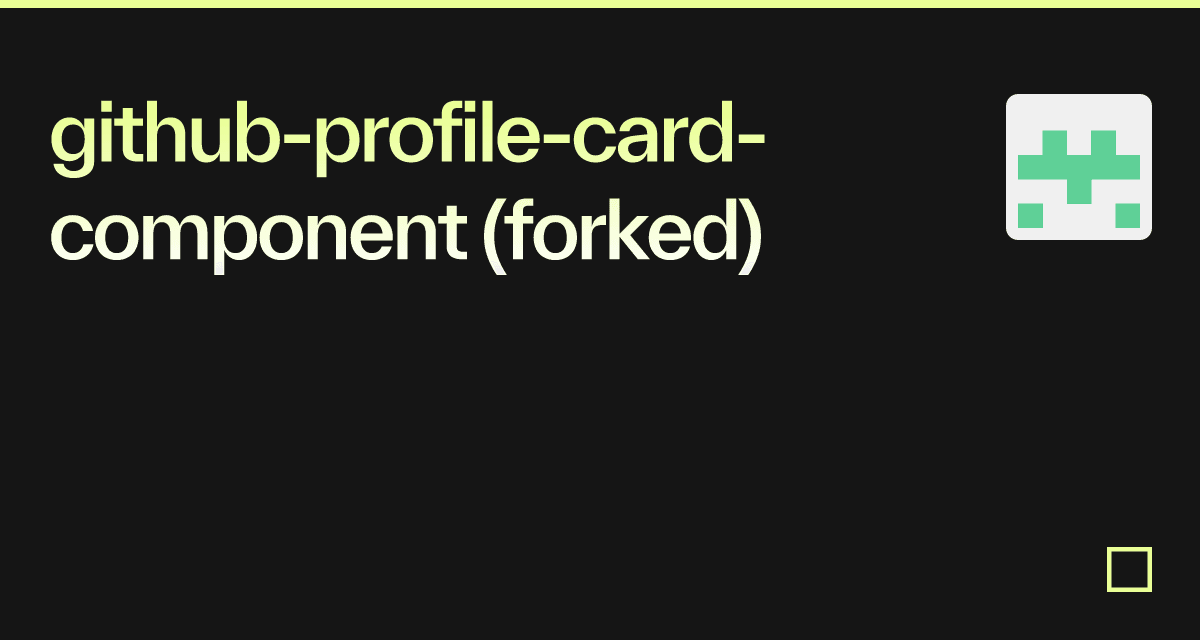 github-profile-card-component (forked) - Codesandbox