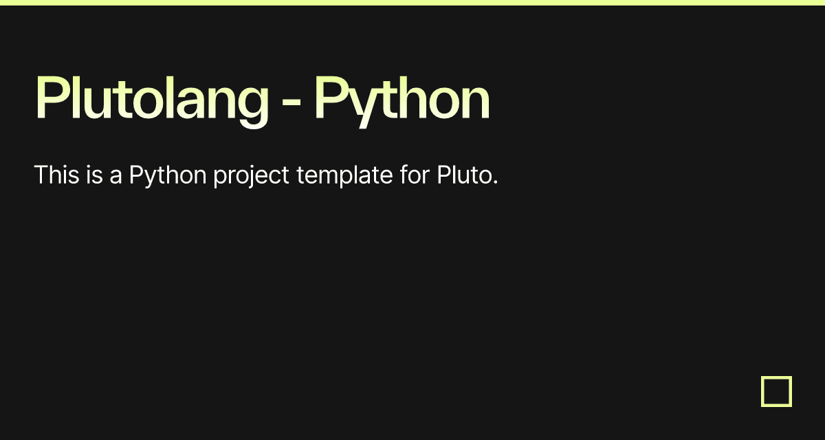 Plutolang - Python - Codesandbox