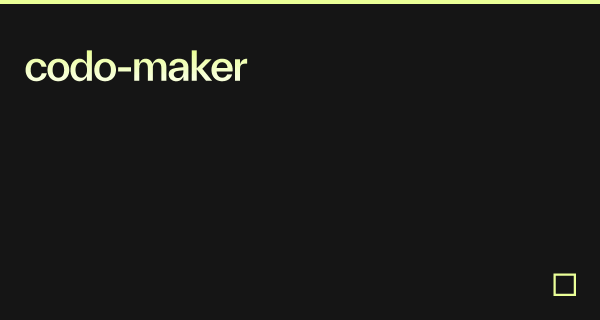 codo-maker - Codesandbox
