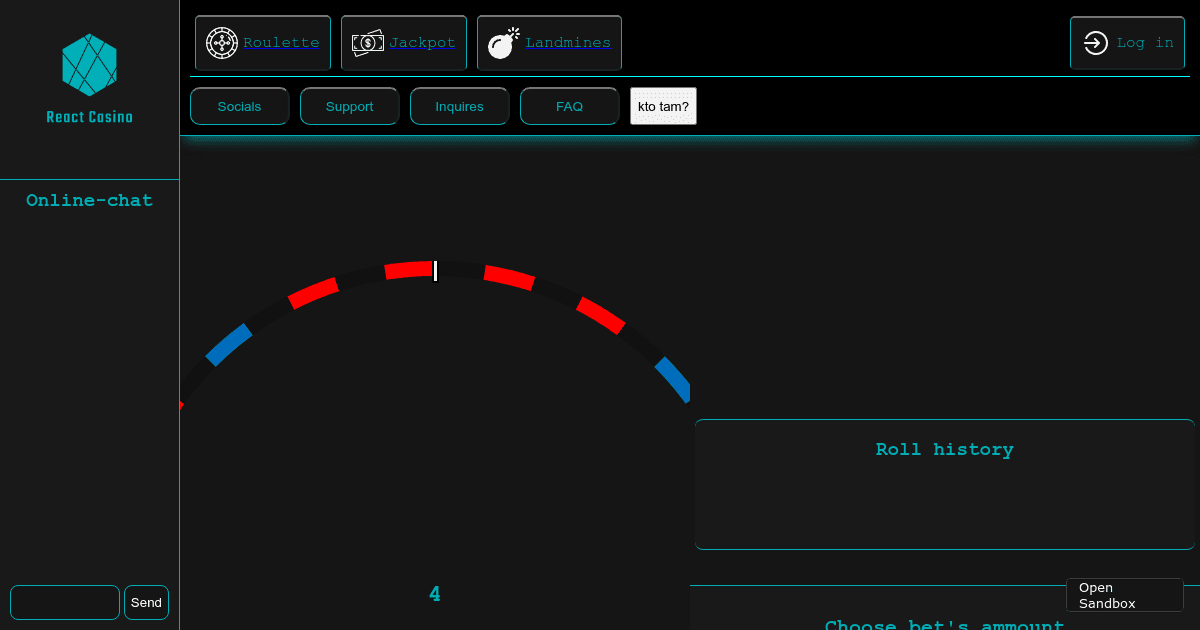 react-casino - Codesandbox