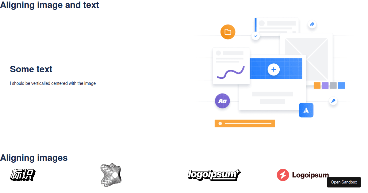 Grid alignment - Codesandbox