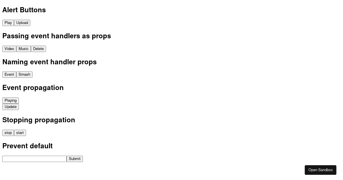 Responding Event - Codesandbox