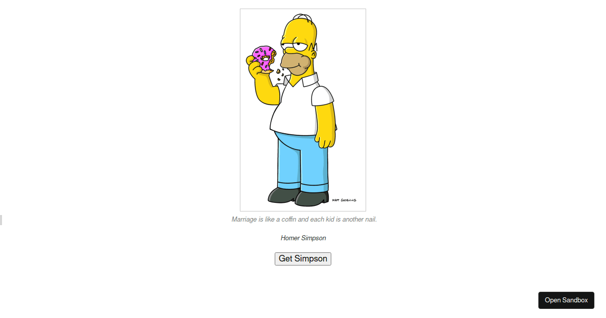 Simpson Quote - Codesandbox