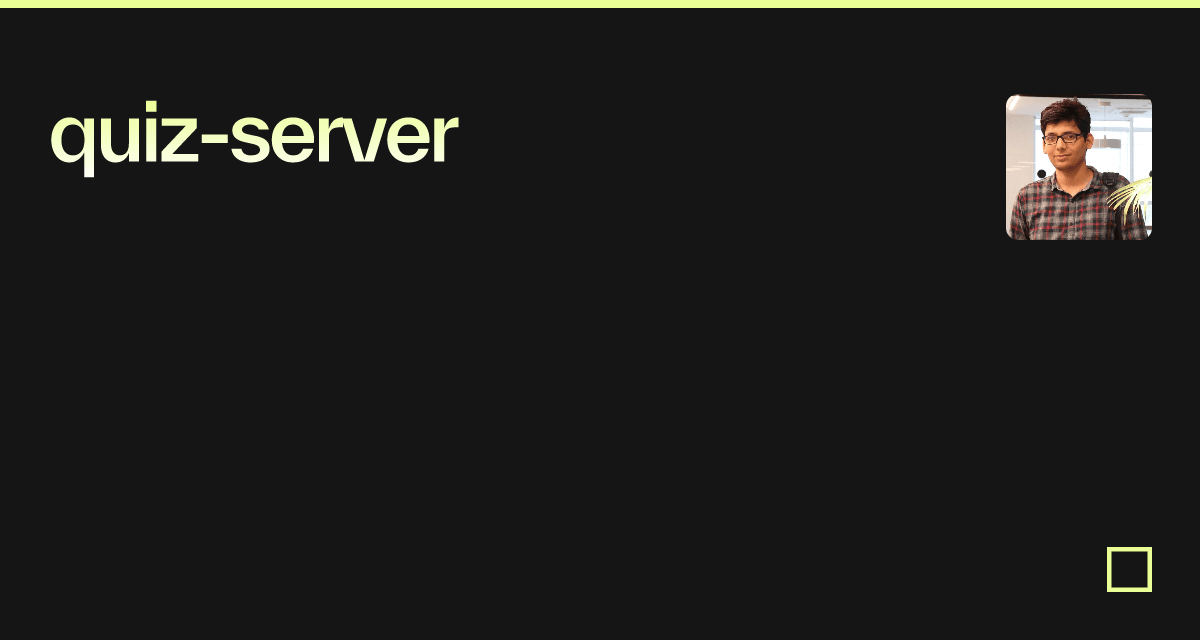 Quiz Server Codesandbox