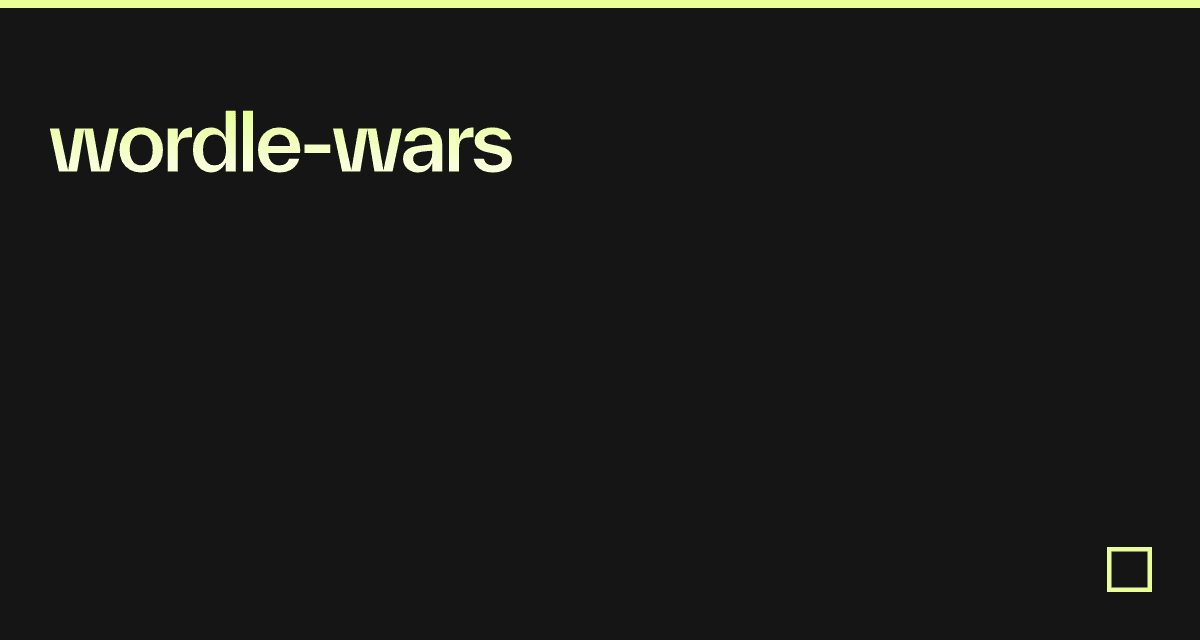 wordle-wars - Codesandbox