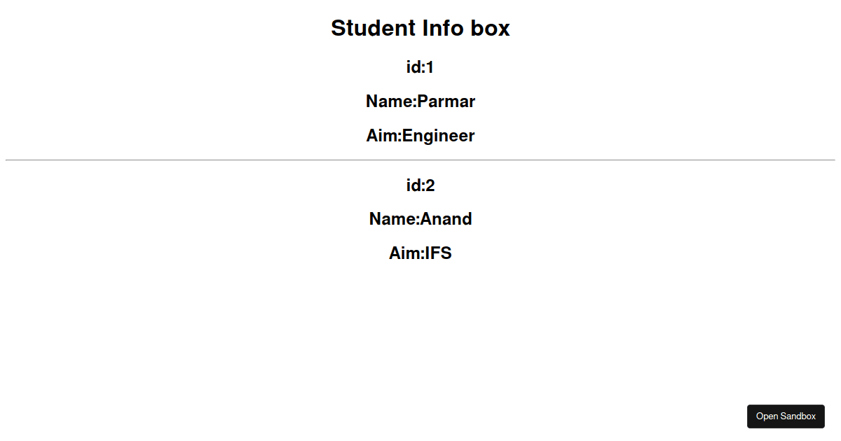 student - Codesandbox