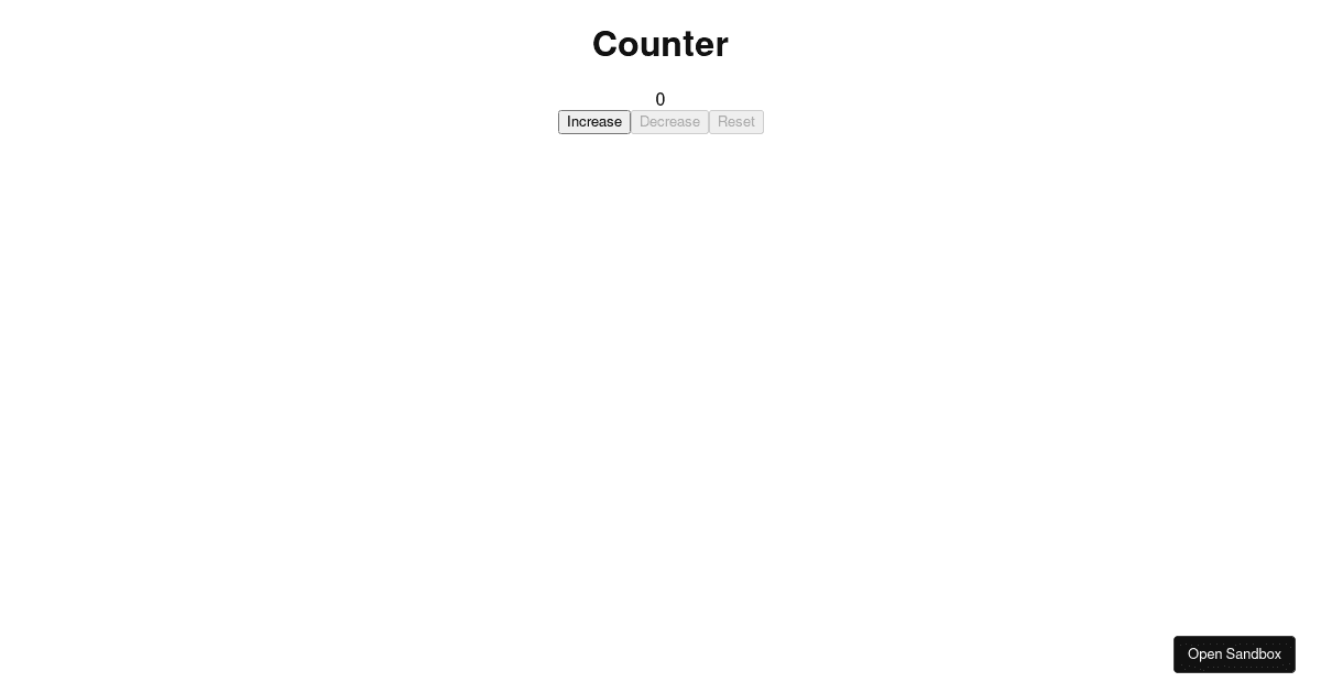 react - Codesandbox