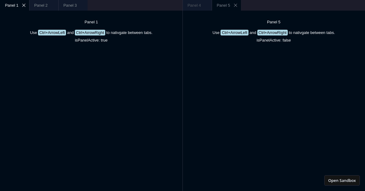 keyboard-dockview - Codesandbox