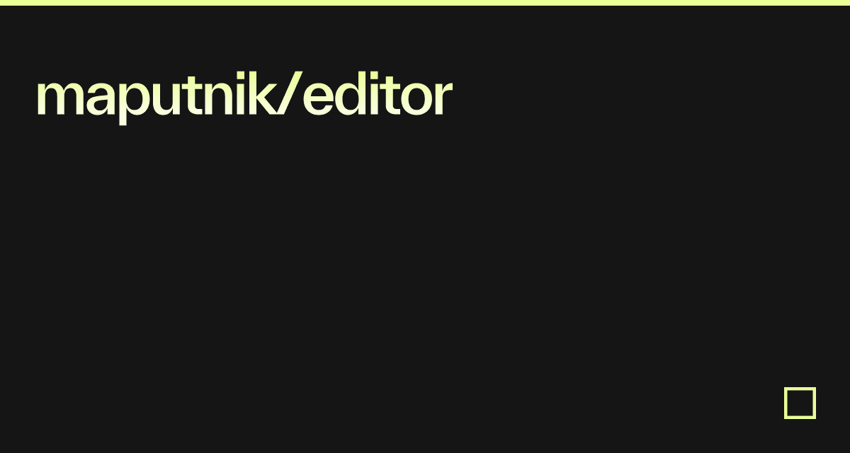 maputnik/editor - Codesandbox