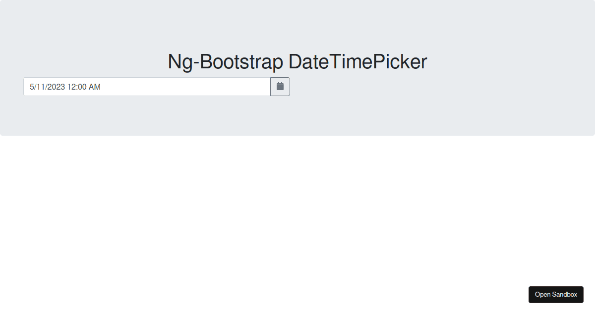 Angular_DateTimePicker - Codesandbox