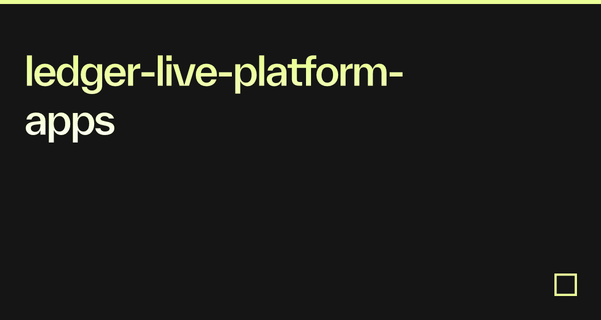 ledger-live-platform-apps - Codesandbox