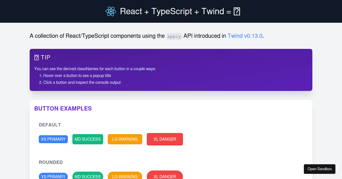twind-apply-react-typescript (forked) - Codesandbox
