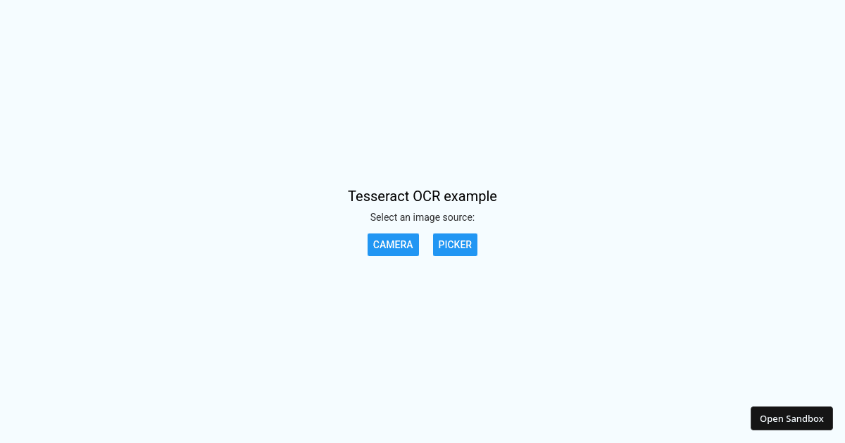 Tesseract OCR (forked) - Codesandbox