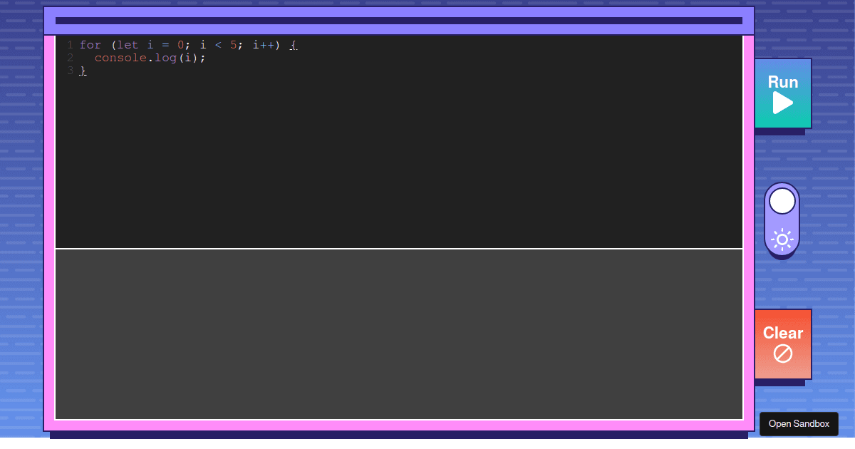 js-ide-console - Codesandbox