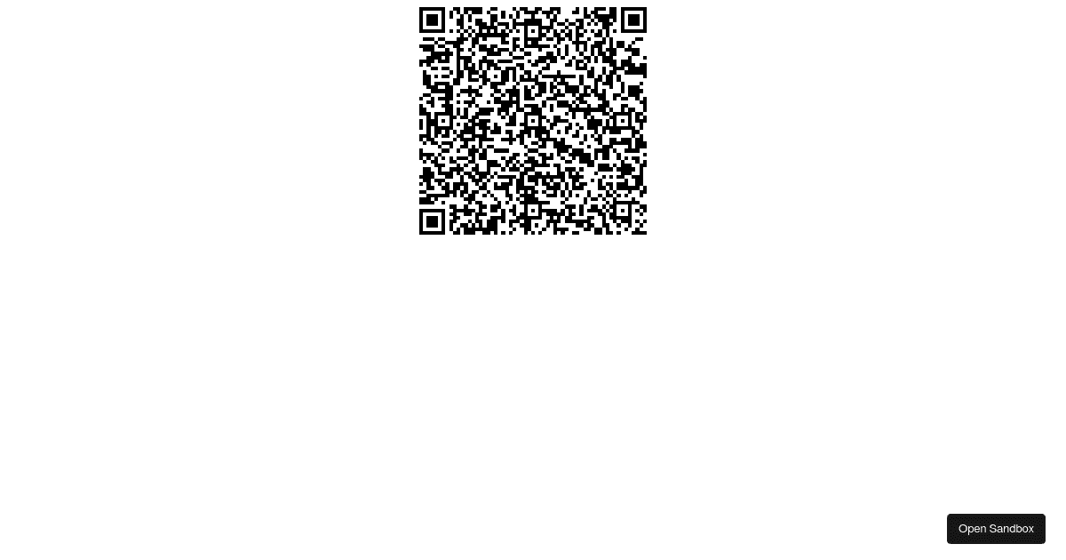 Generate QRCode with JSON data (forked) - Codesandbox