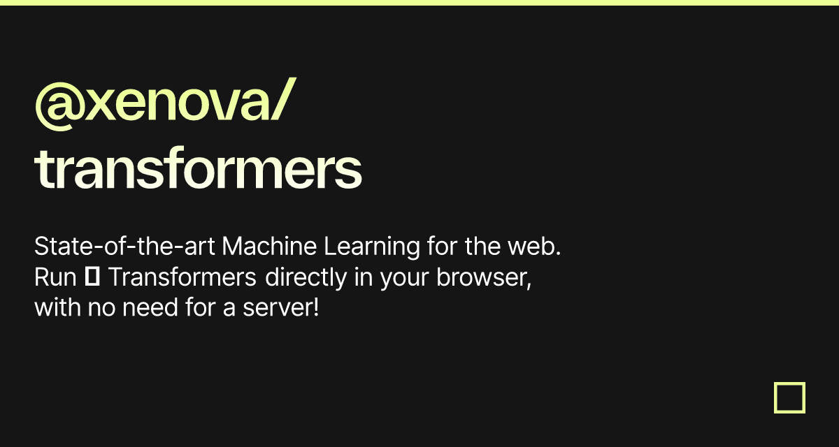 @xenova/transformers - Codesandbox