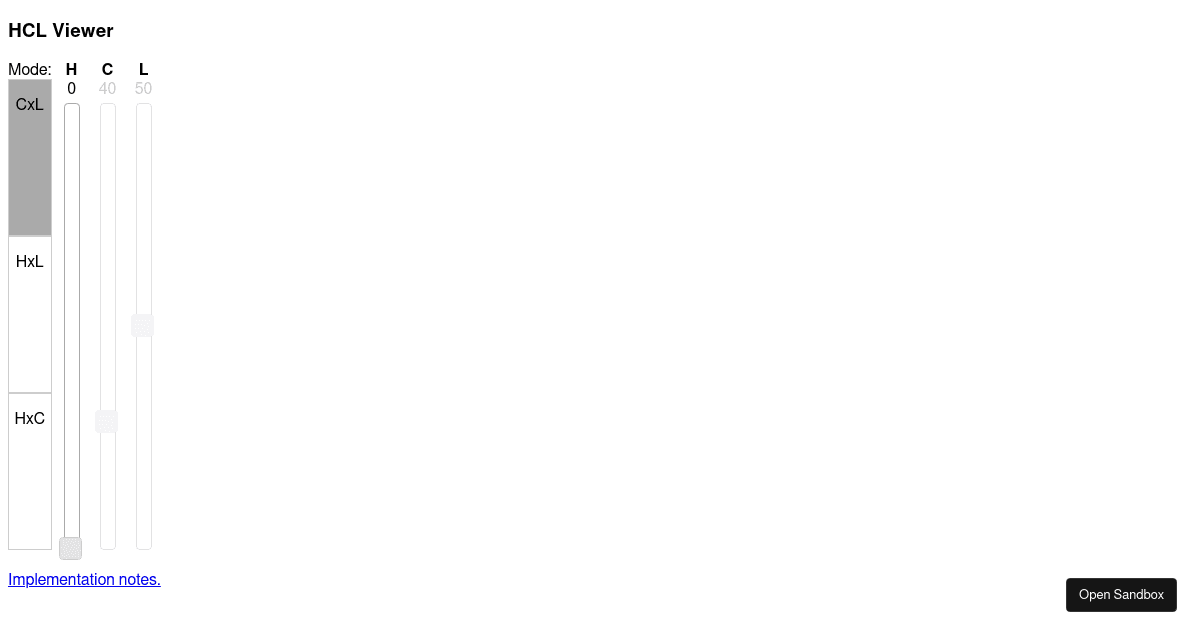 HCL Viewer - Codesandbox