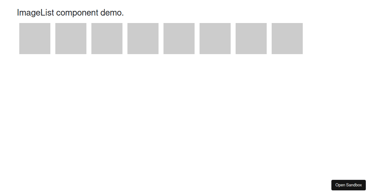 ImageList demo - Codesandbox