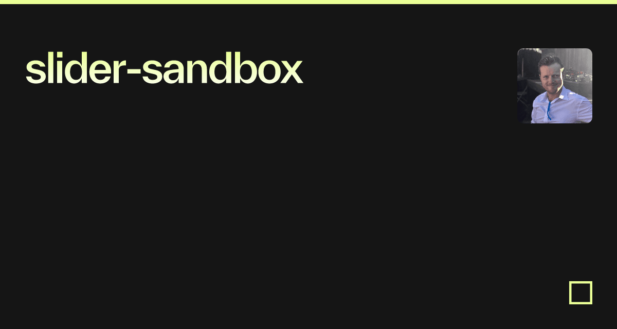 slider-sandbox - Codesandbox