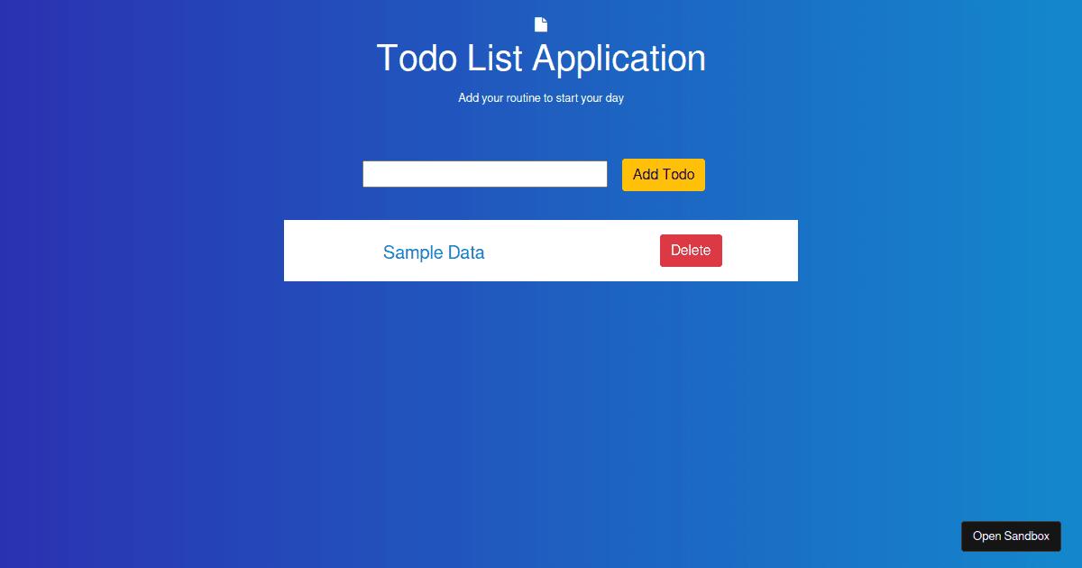 A Simple Todo App Codesandbox 4647