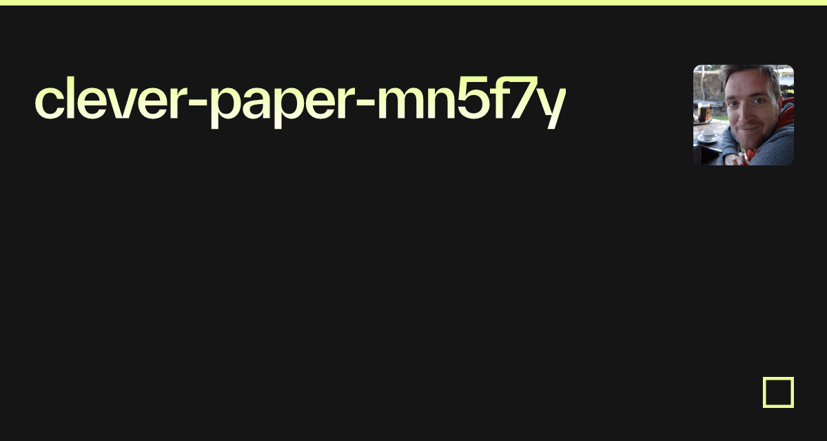 clever-paper-mn5f7y - Codesandbox