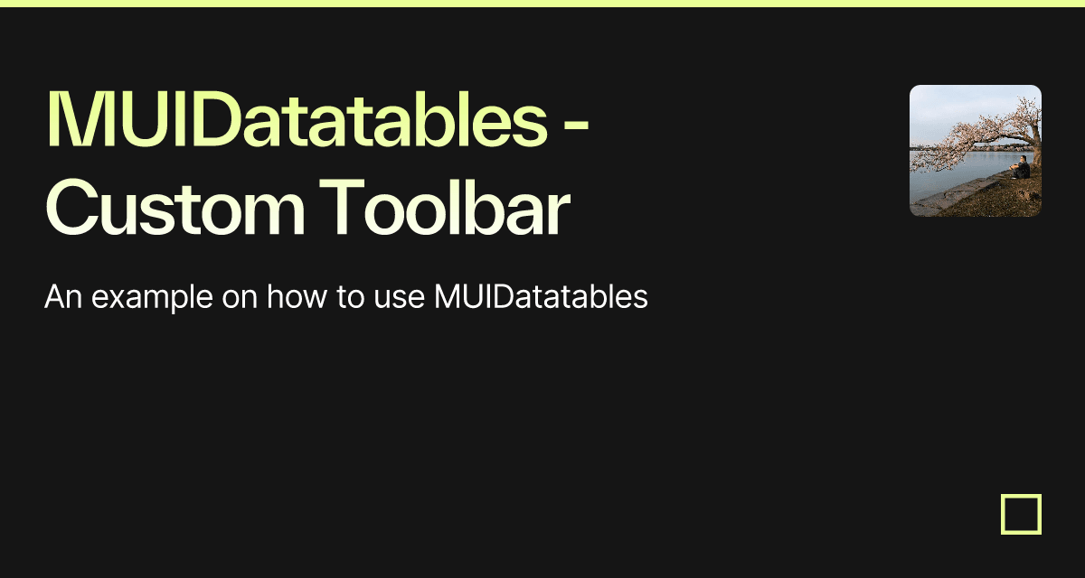 Muidatatables Custom Toolbar Codesandbox