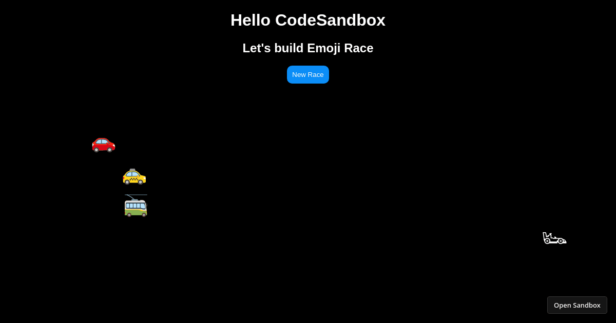 Emoji Race - Codesandbox